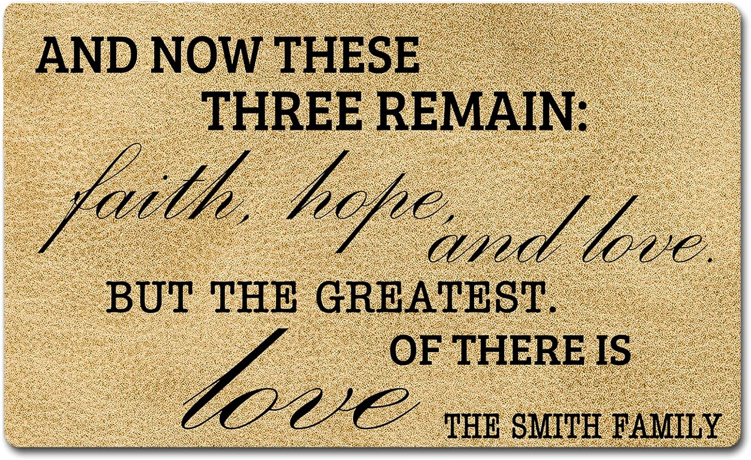 Door Mat Faith Hope and Love Bible Themed Doormat Doormat Outdoor ...