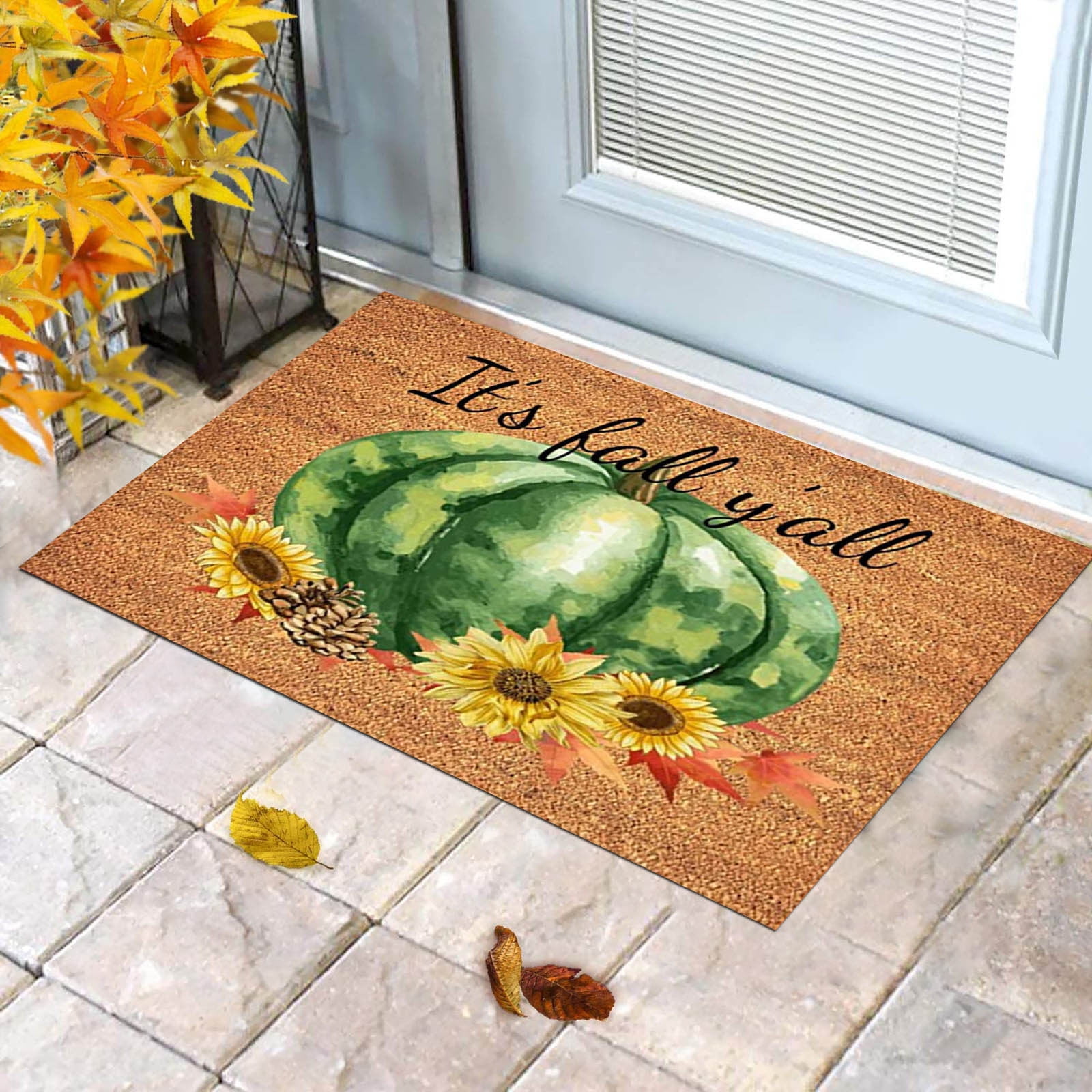Door Mat Fall Thanksgiving Decorative Door Mat Farmhouse Happy Fall ...