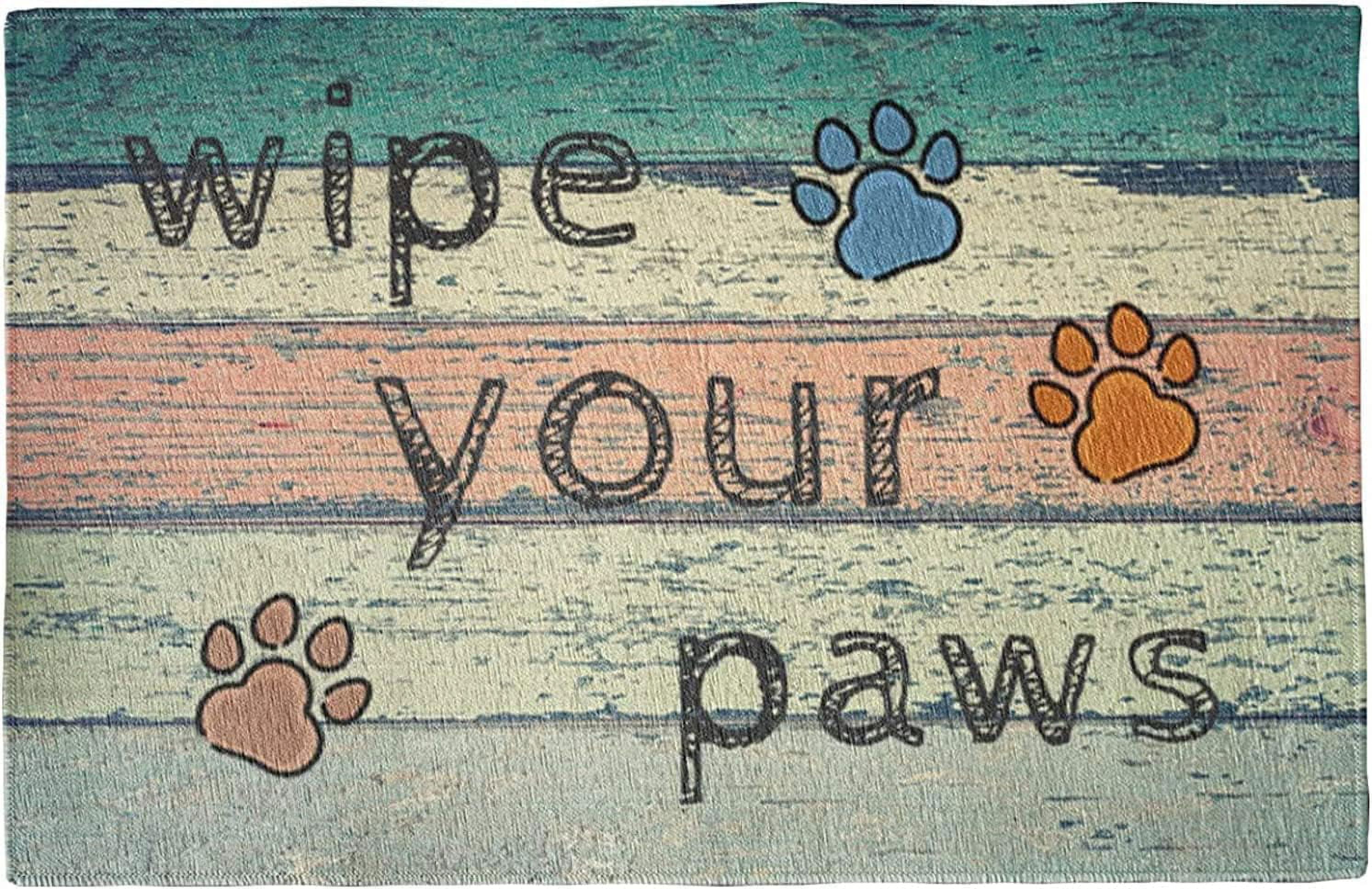 Door Mat Floor Rug Doormat Wipe Your Paws Doormat Cute Paw Door Mat Non ...