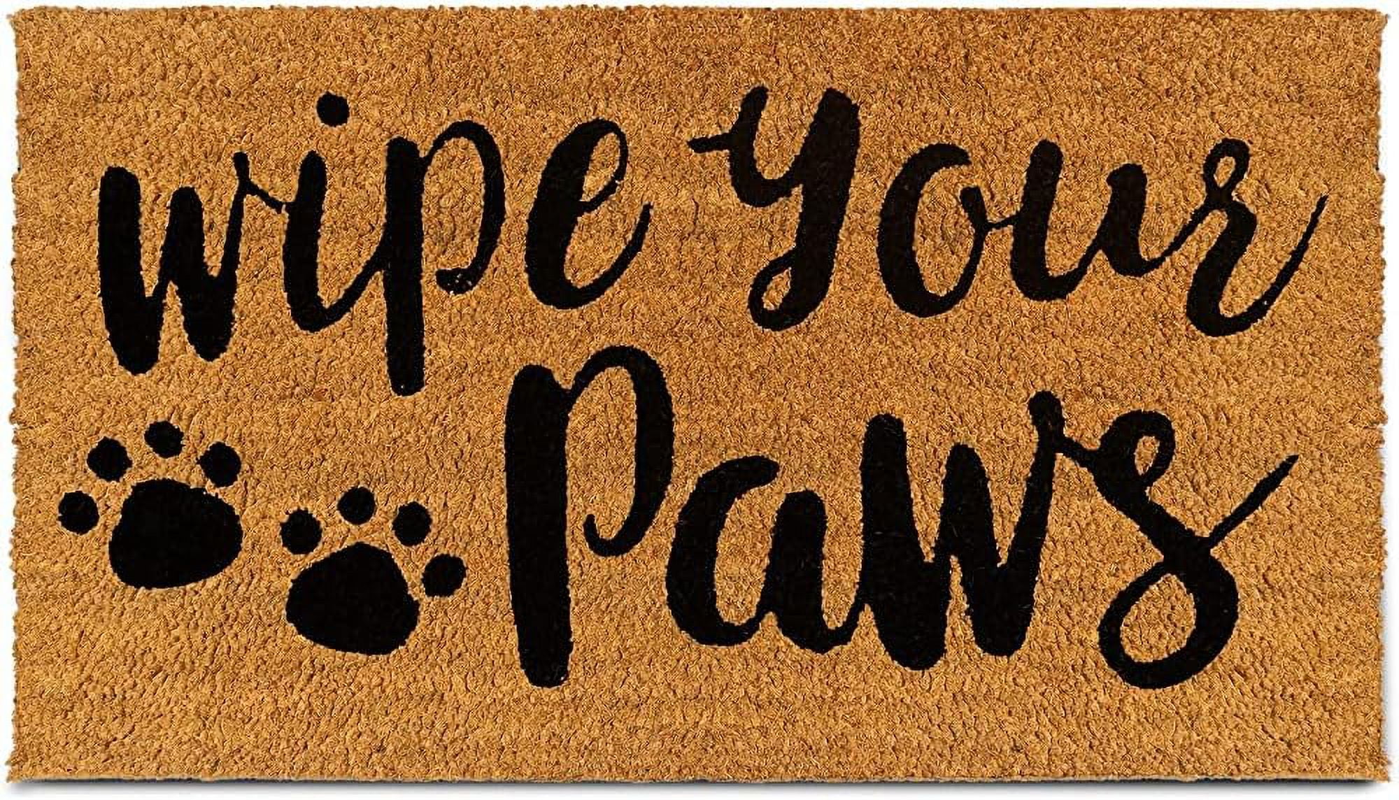 Door Mat with Heavy Duty Backing, Wipe Your Paws Doormat, 17 x30 Size ...