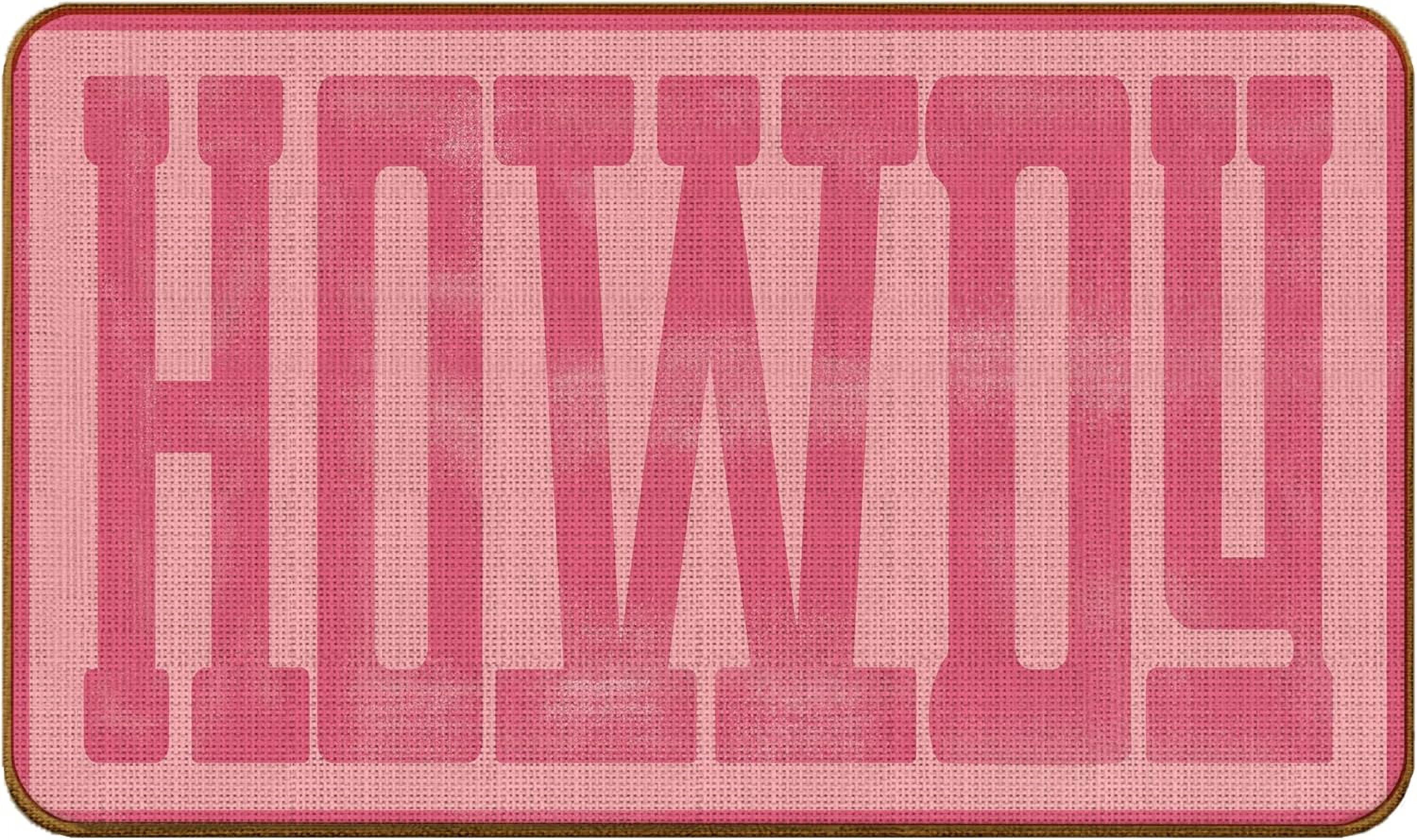 Door Mat - Hot Pink Preppy Western Cowgirl Indoor Outdoor Door Mat ...
