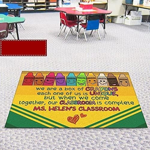 Door Mat Indoor Entrance Front Mat Rainbow Crayon Classroom Doormat Our ...