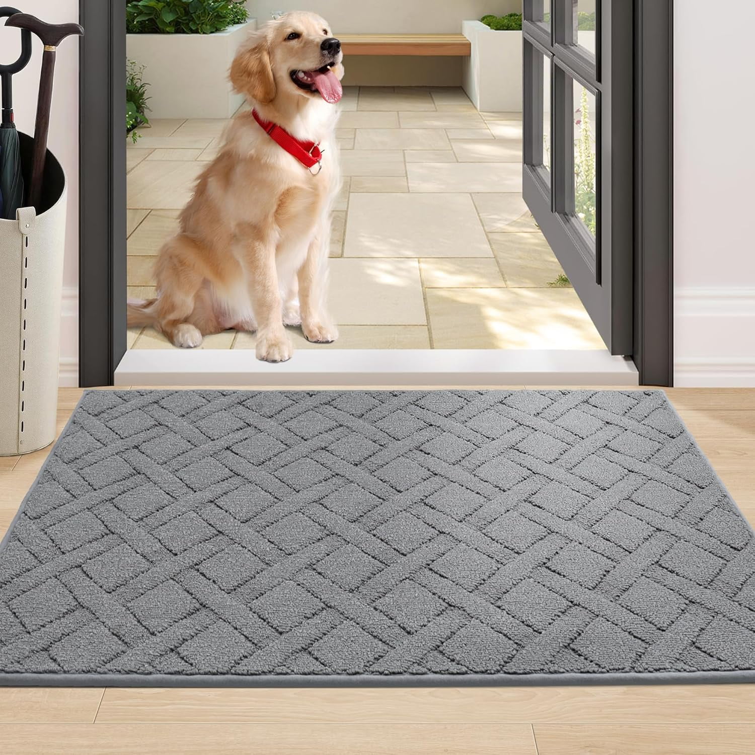 Door Mat Indoor Entrance, Non-Slip Absorbent Doormat for Front Door ...