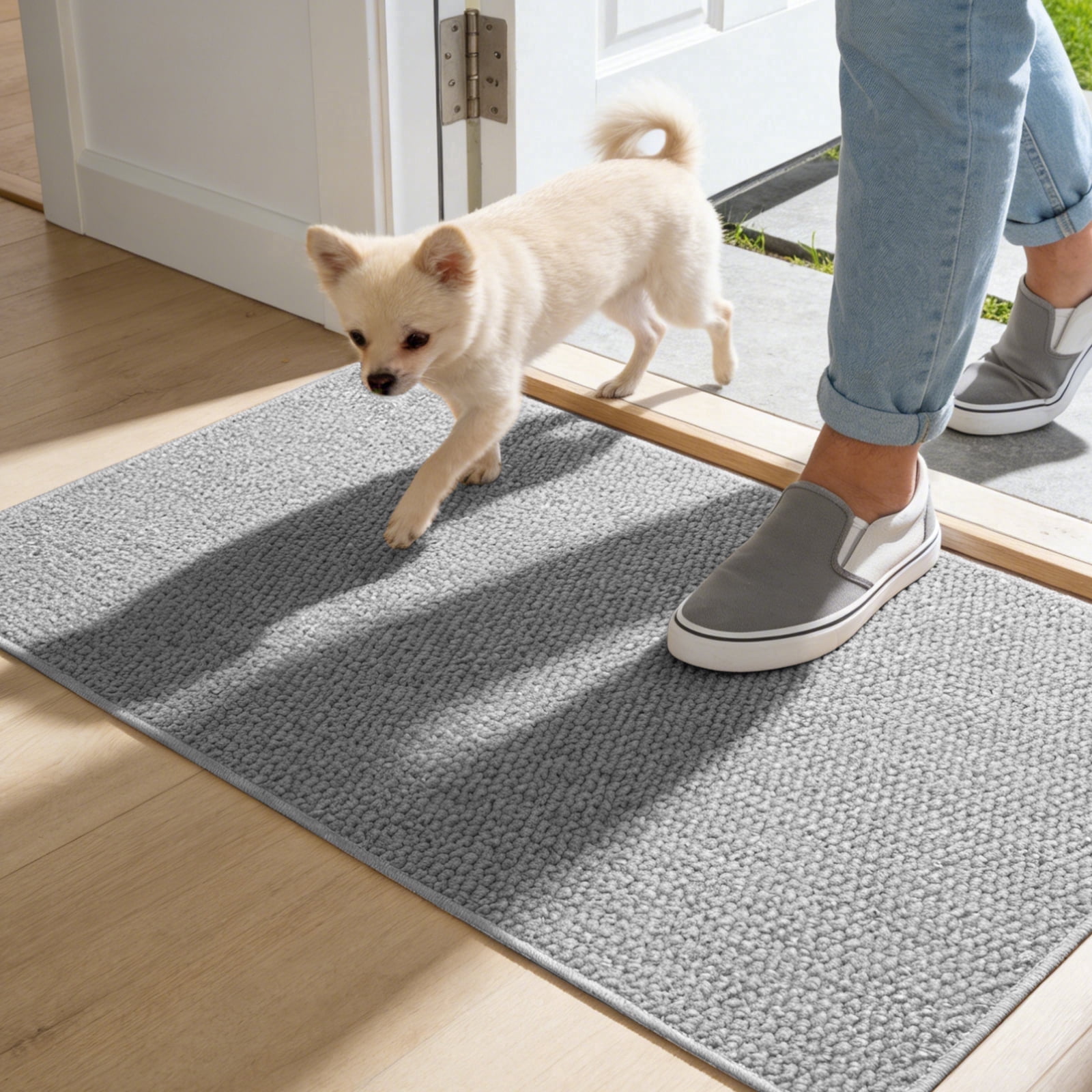 Door Mat Indoor Outdoor, 24" x 36" Non-Slip Doormat,Washable Entrance ...