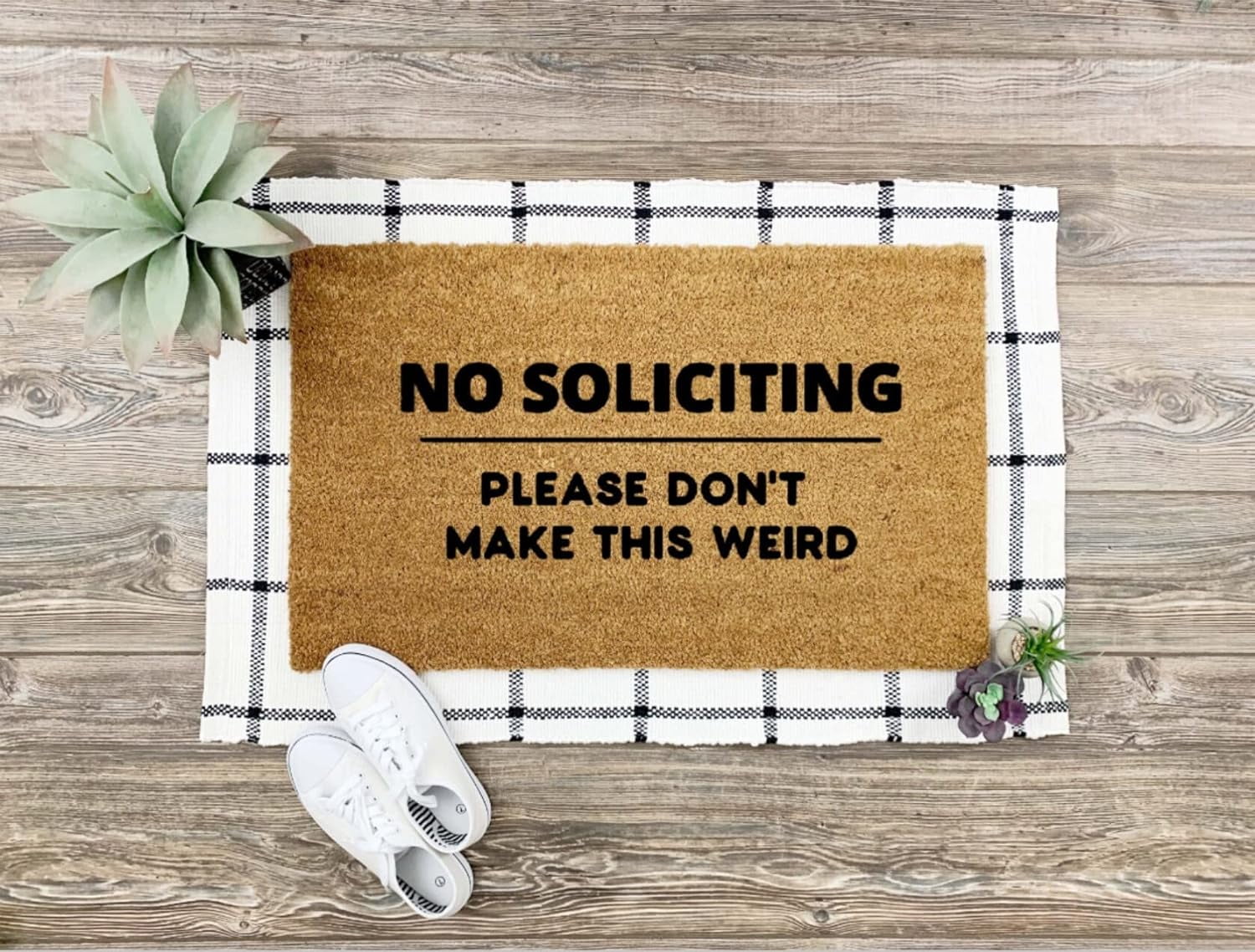 Door Mat Inside No Soliciting Dont Make It Weird Mat Funny Doormat Rude ...