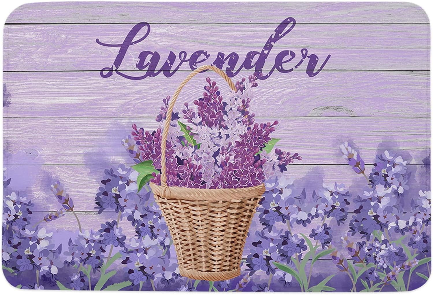 Door Mat Inside Purple Floor Mats for Home Indoor Farmhouse Lavender ...