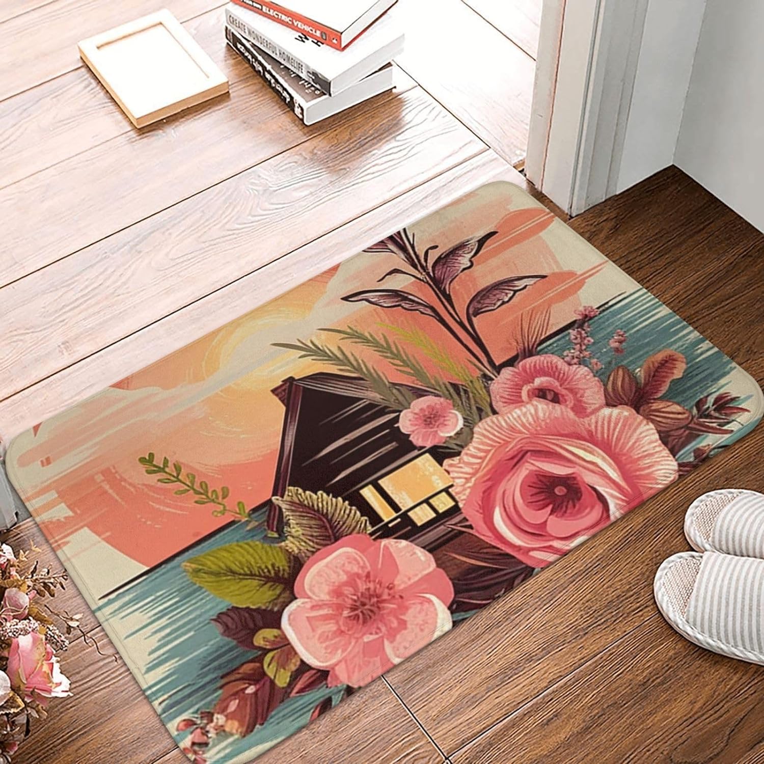 Door Mat Outdoor Indoor Welcome Mats Non Slip Floor Mat Home Sweet Home ...