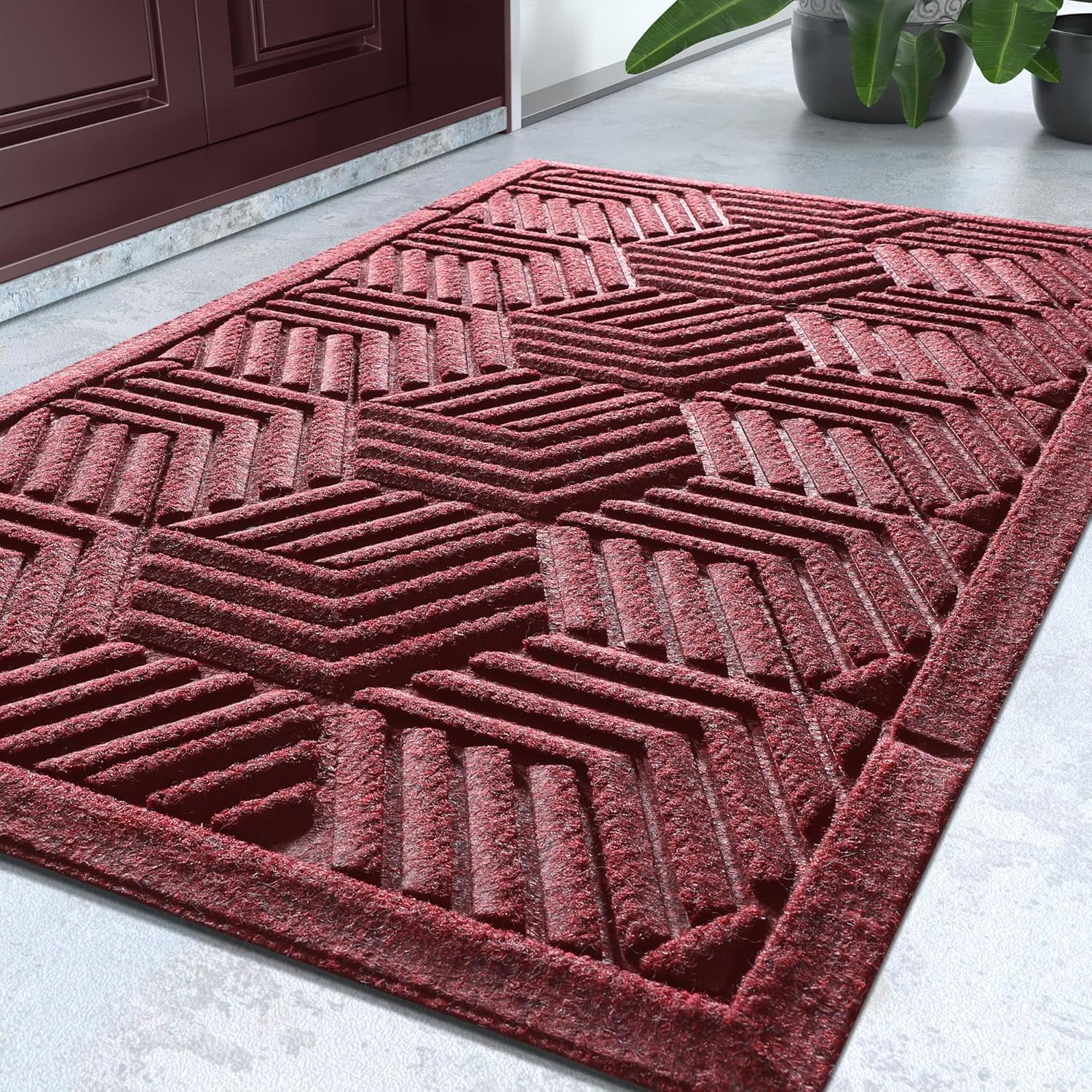 Door Mat Outside Entrance, 29.5x17 Inch, All-Season Indoor Outdoor ...