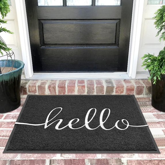 Door Mat Outside Inside Hello Doormat, 36"x24", Durable Floor Mat Non ...