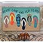 Door Mat Peace Love and Flip Flops Welcome Non-Slip Mats Funny Doormat ...