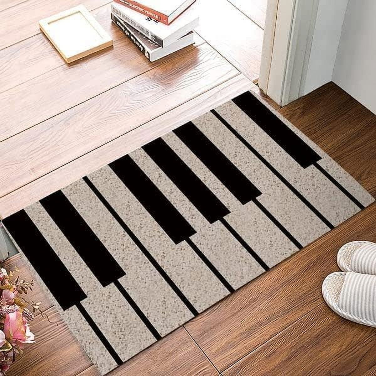 Door Mat Retro Piano Keys Welcome Non-Slip Mats Funny Doormat Decor for ...