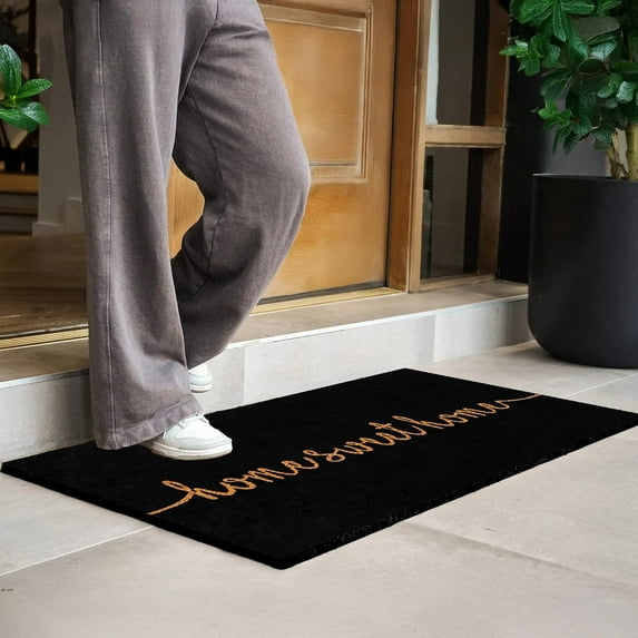 Door Mat - Welcome Mat for Front Door with Non-Slip Backing - Coir ...