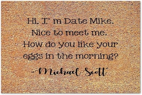 Door Mats for Outside Entry The Office Michael Scott Quote On Handmade ...