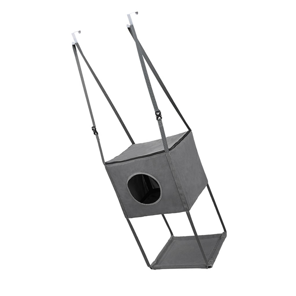 Door Mounted Cats Condo Furniture 3 Story High Hanging Perch Furniture ...