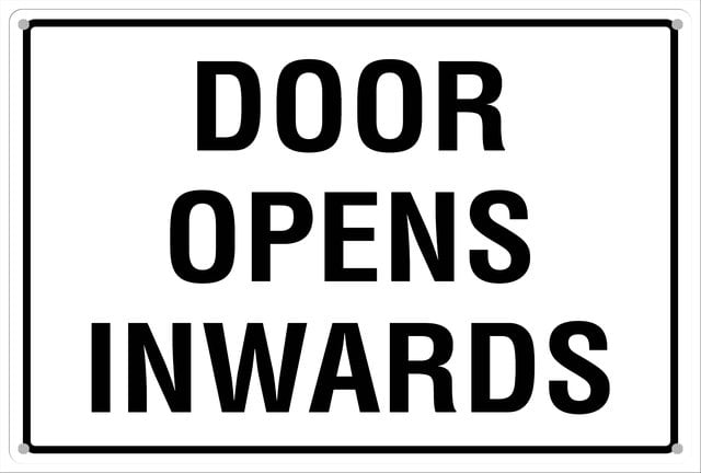 Door Opens Inwards Aluminum Tin Sign For Home Kitchen Wall Decor ...