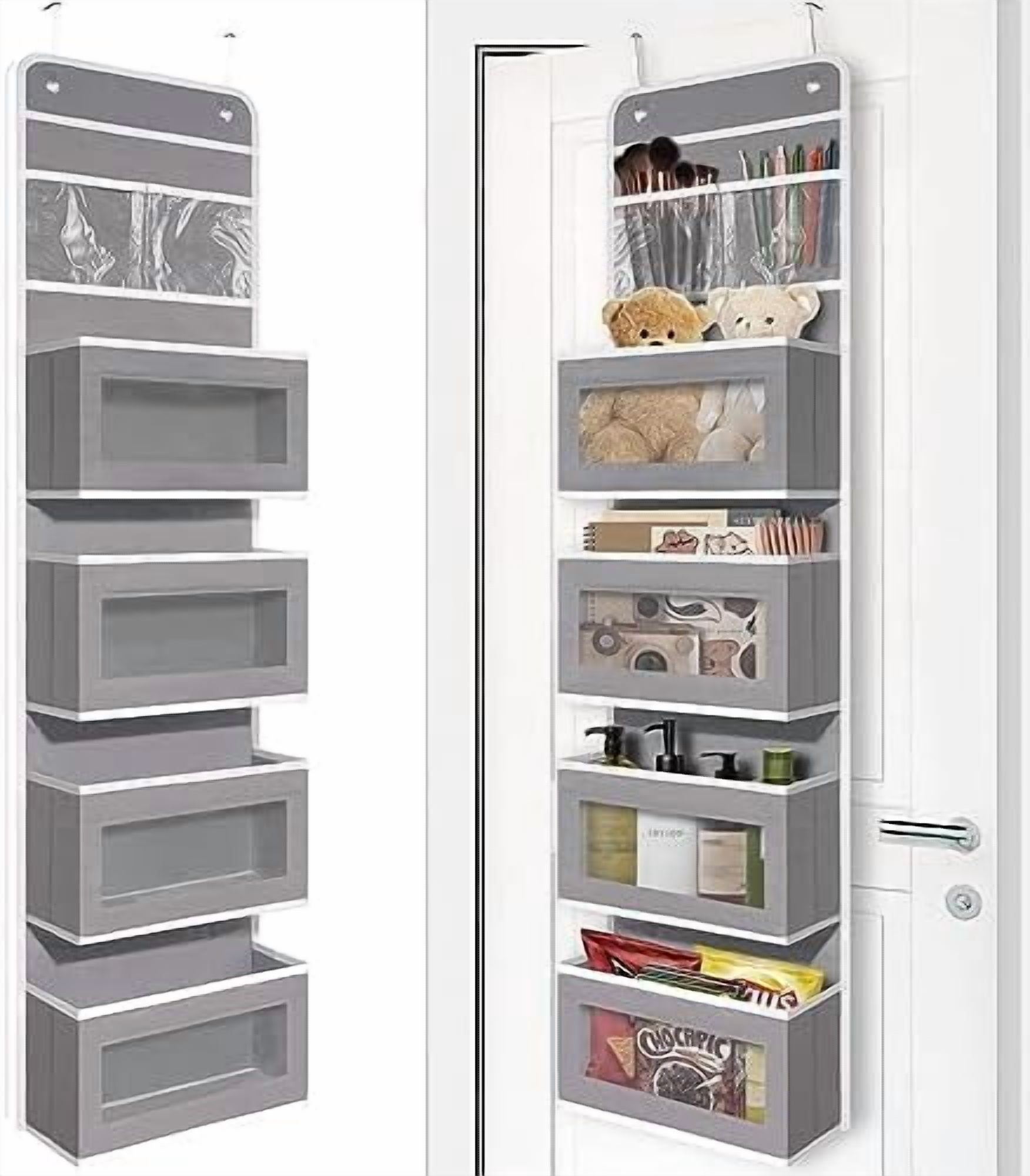 Over Door Organizer with 4 Large Capacity Pockets, Hanging Organizer ...