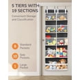 Over the Door Organizer, 5-Tier Extra Large Hanging Storage with 10 ...