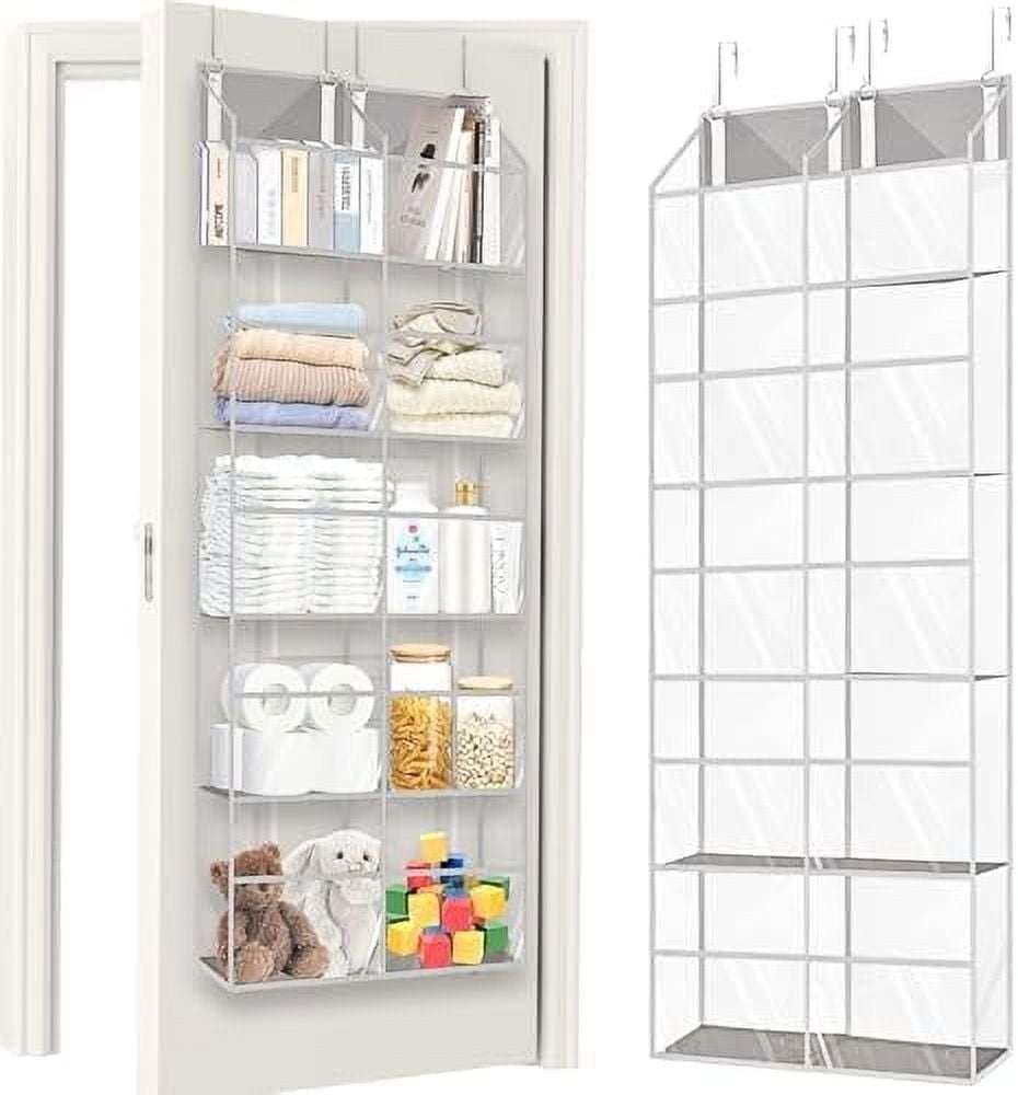 Over the Door Organizer 5 Tiers,Extra Large Behind Door Storage of 10 Compartments,50 lbs Weight ...