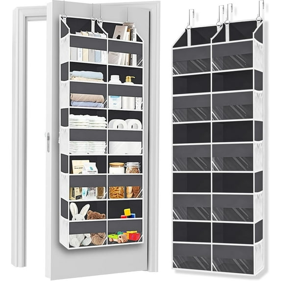 Over the Door Organizer 5 Tiers, Extra Large Behind Door Storage of 10 ...