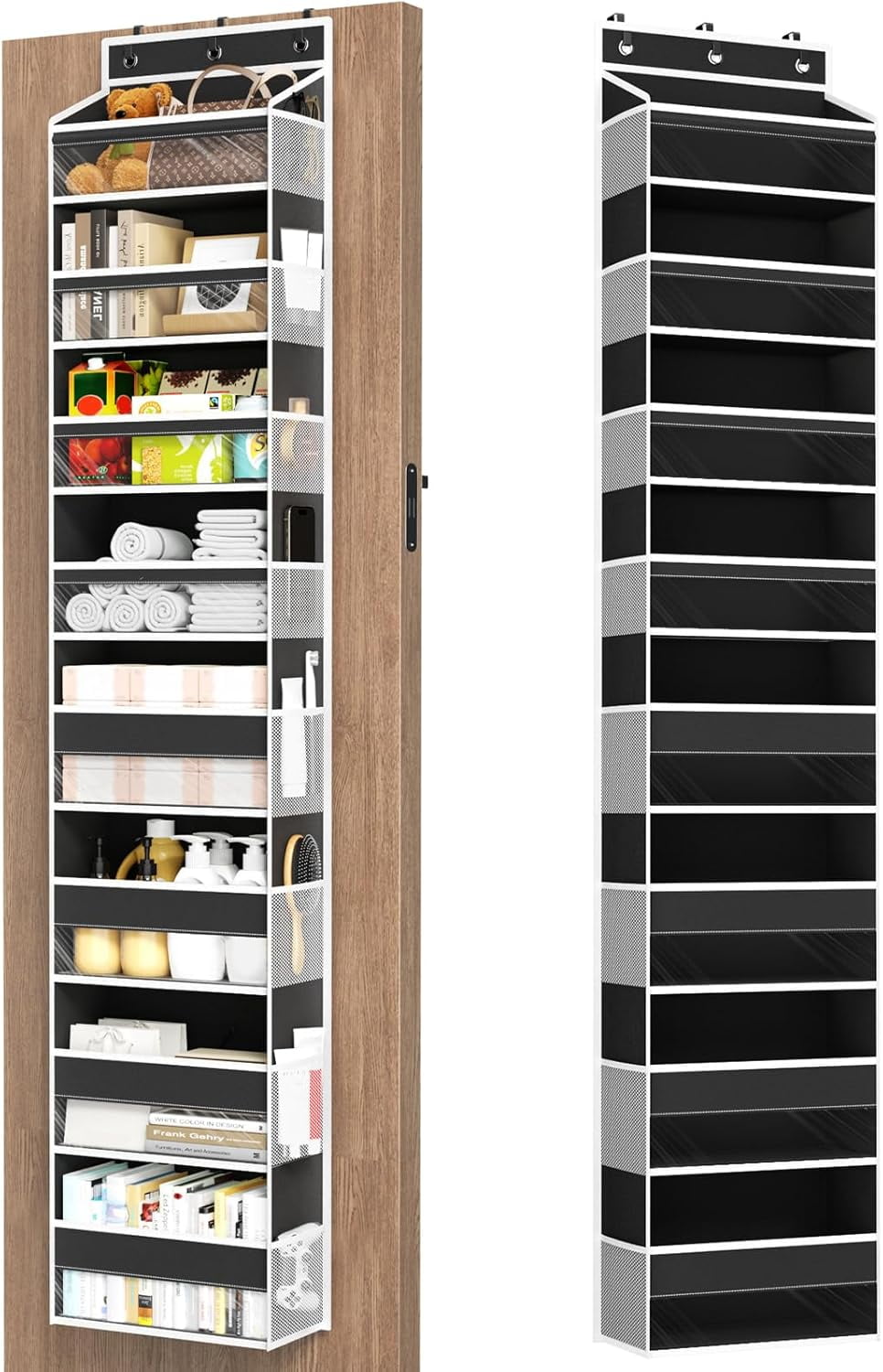 Over The Door Organizer, 8 Shelf Door Hanging Organizers with 8 Large ...