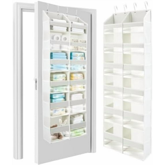 Over The Door Organizer Hanging - 50lbs Load 6 Large Front & 12 Side ...