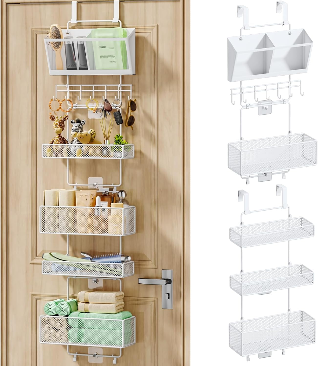 Over Door Organizer Hanging - 6 Tier Over The Door Storage with Visual ...