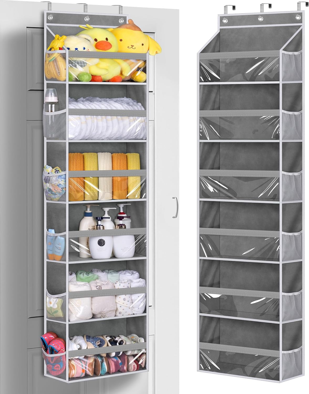 Over the Door Organizer Hanging Storage with 6 Large Pockets 12 Side ...