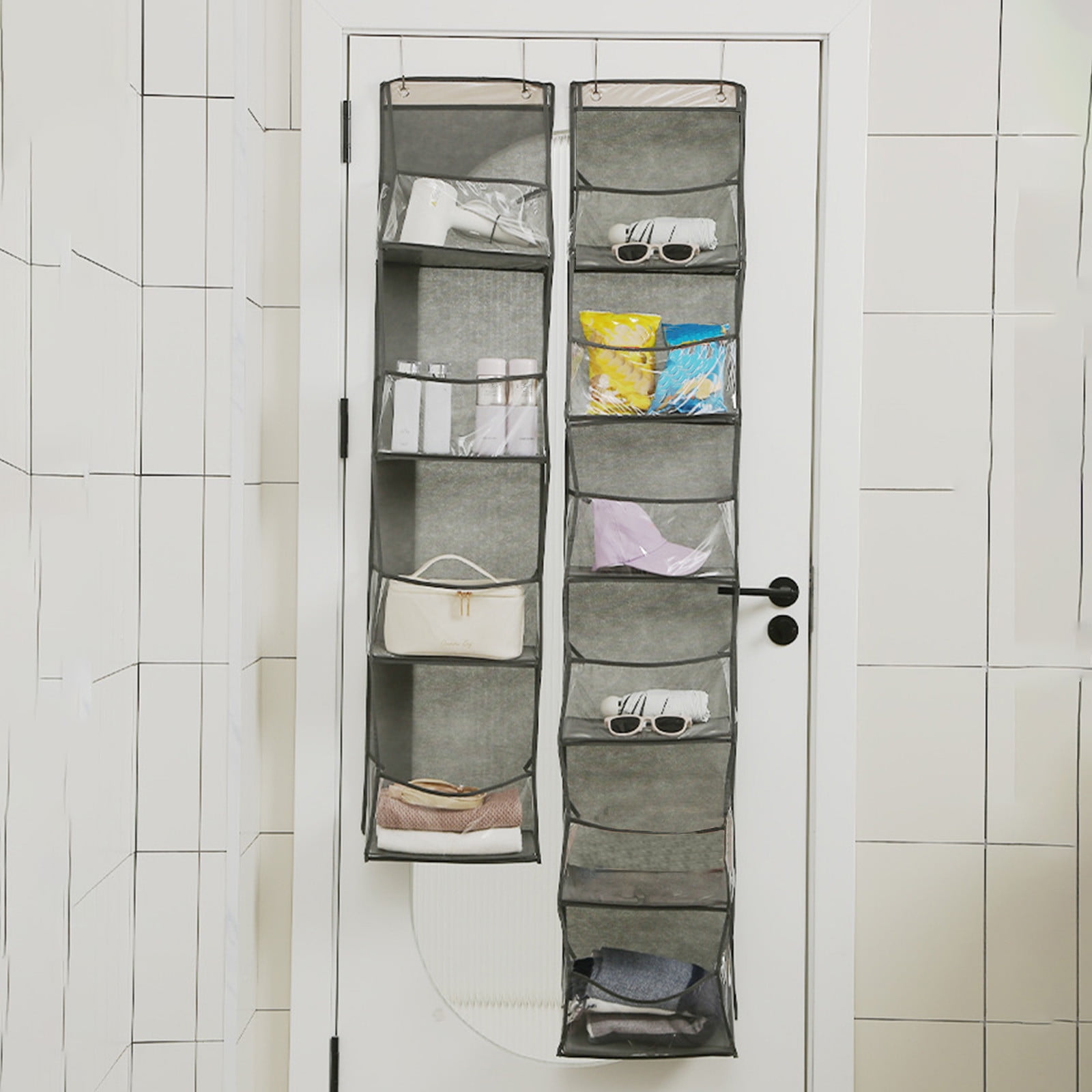 Over the Door Organizer, Hanging Storage with Large & Side Pockets ...