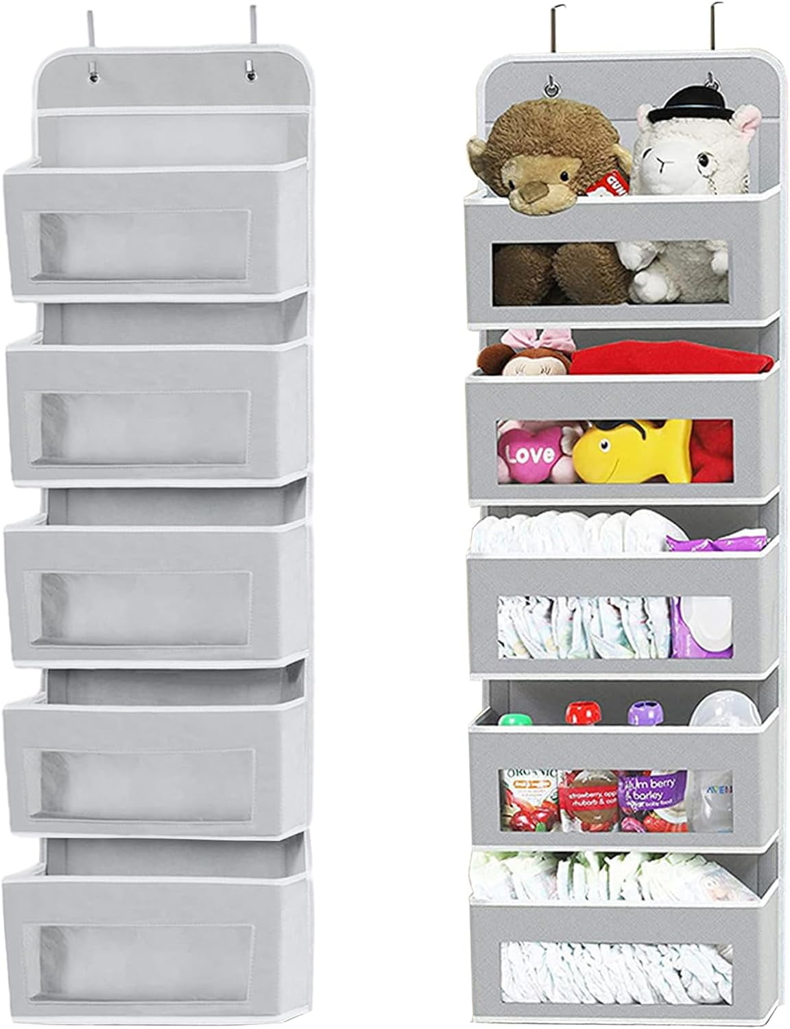 Over the Door Organizer Hanging Storage with Pockets - Closet Door ...