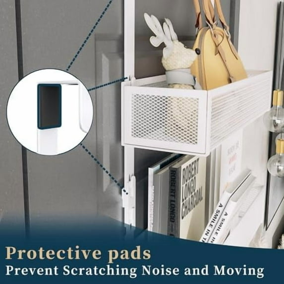 Over The Door Organizer Hooks, Door Hanger with 9 Coat Hooks & 2 Mesh ...