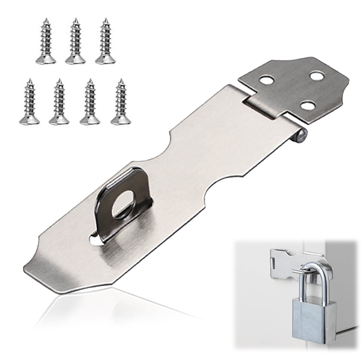 Door Padlock Hasp, Stainless Steel Padlock Hasp and Staple Security ...