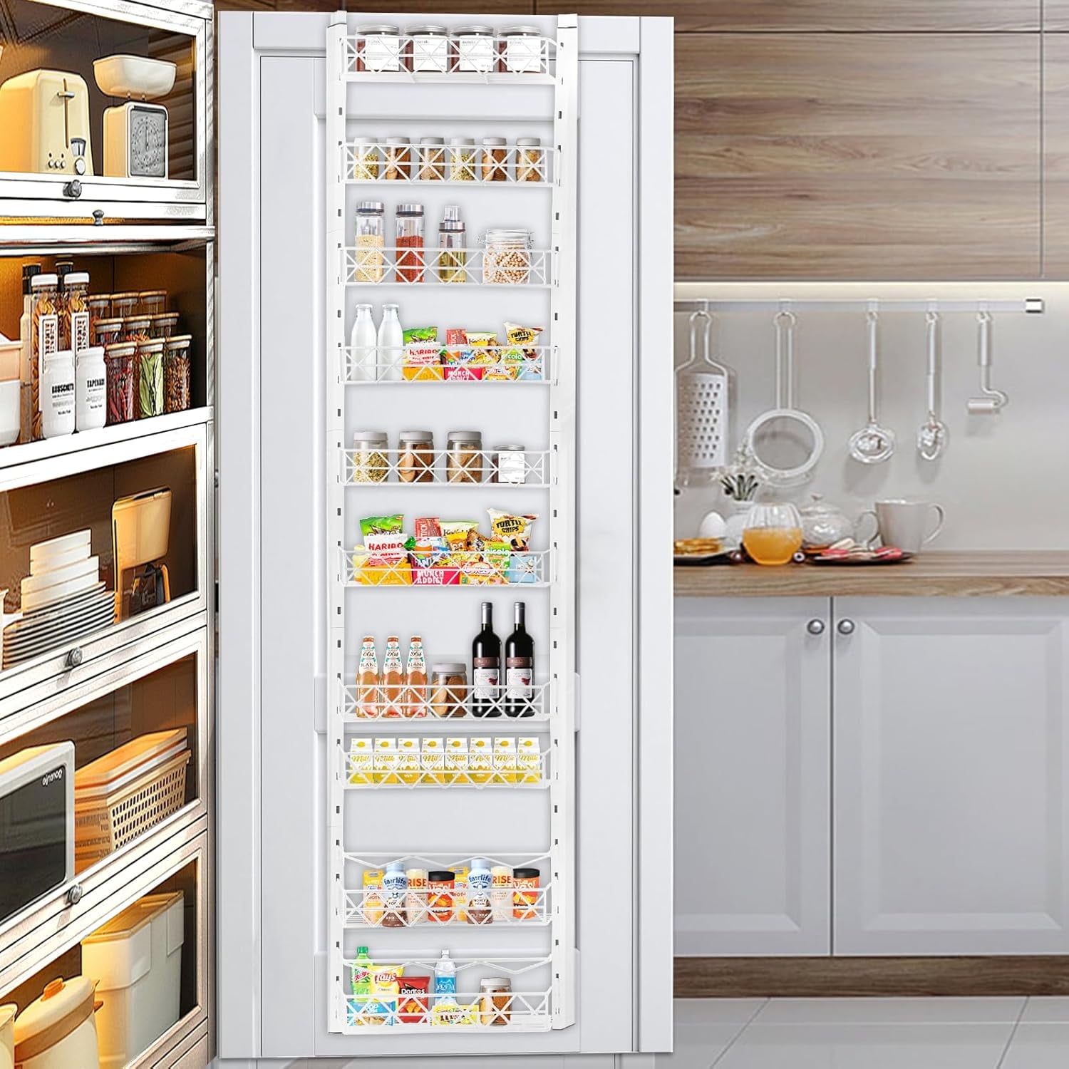 Over the Door Pantry Organizer, 10-Tier Pantry Organizers and Storage ...