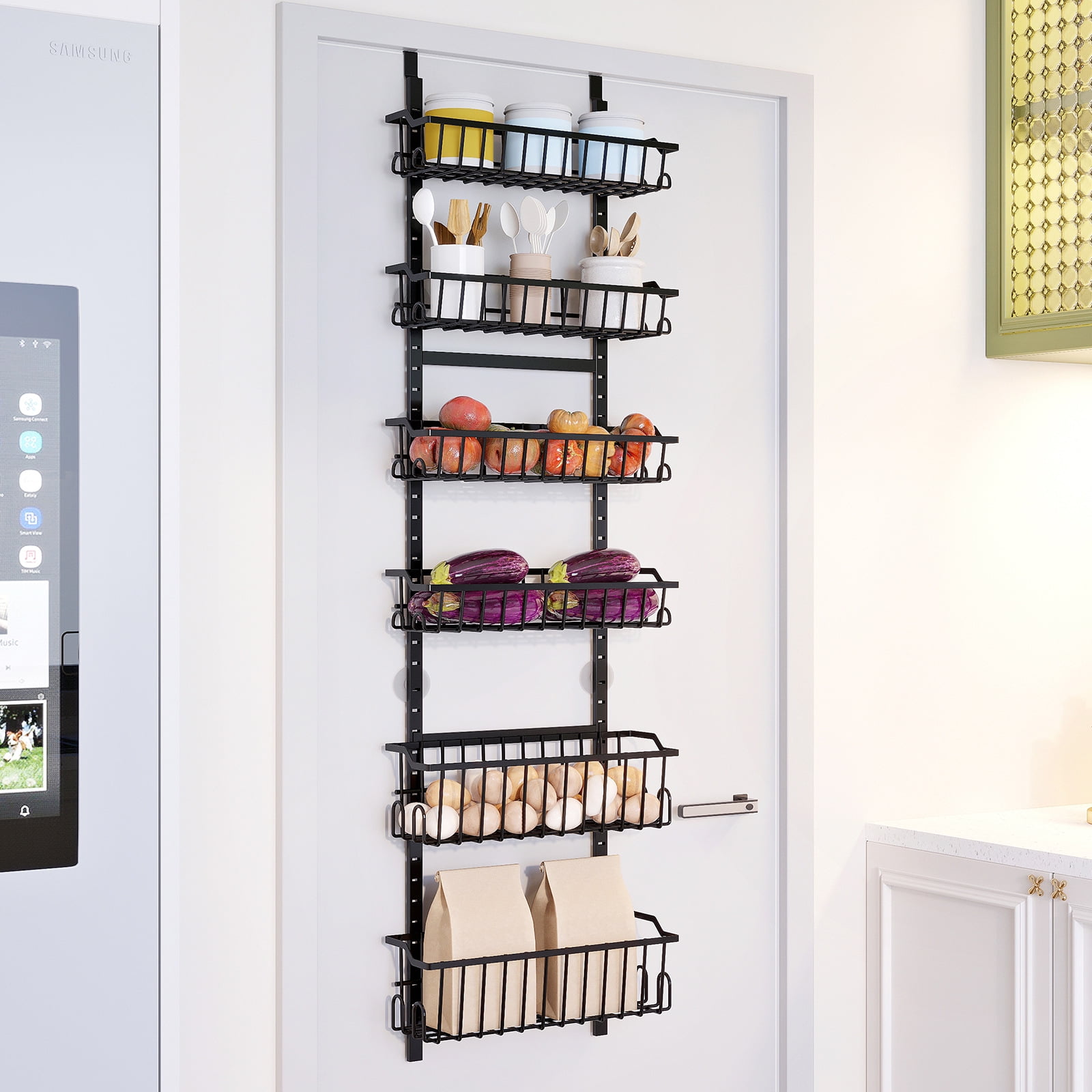 Over The Door Pantry Organizer,6-Tier/8-Tier Pantry Organization and ...