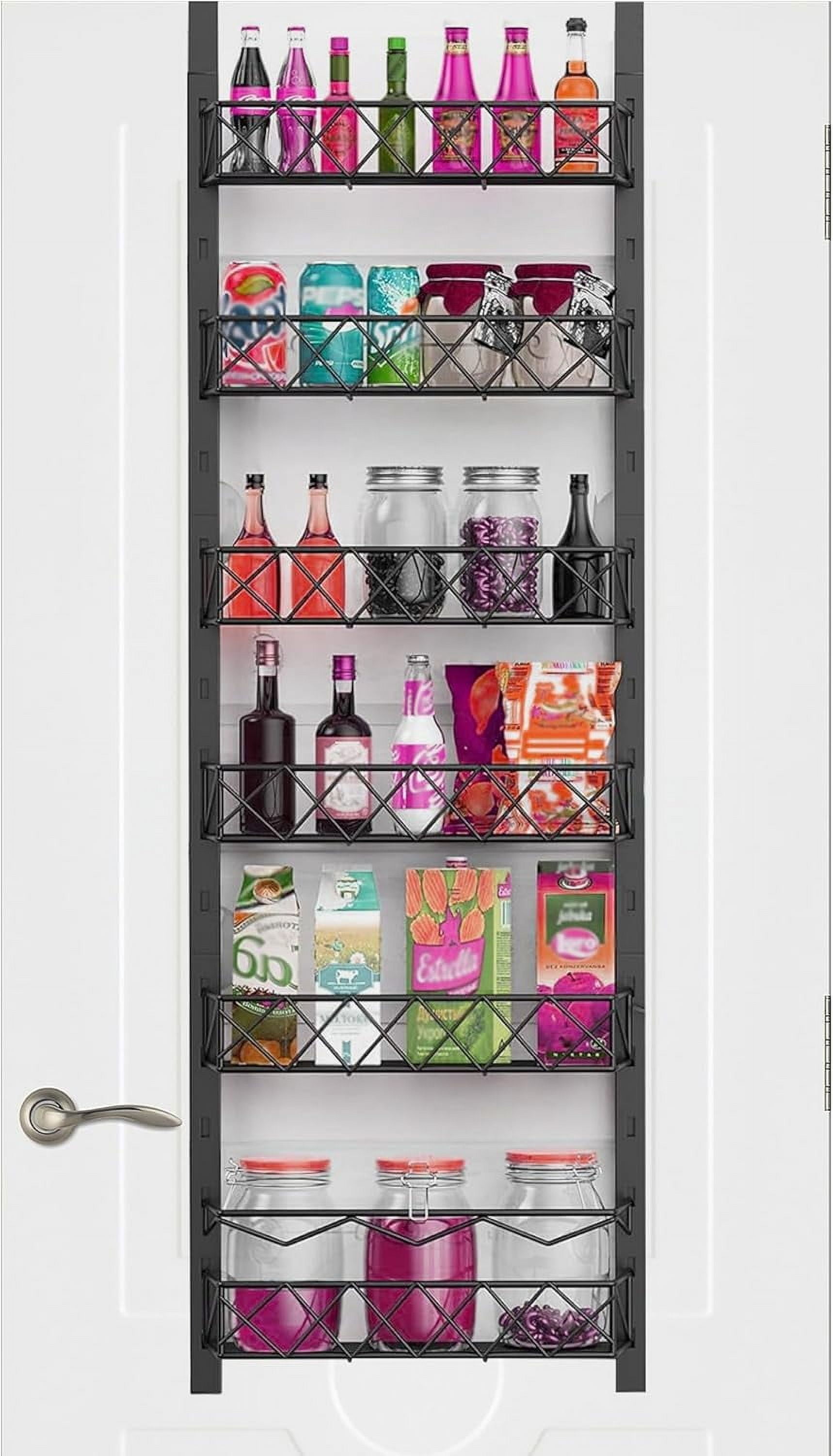 Over the Door Pantry Organizer: A 6-Tier Black Kitchen Must-Have Multi ...