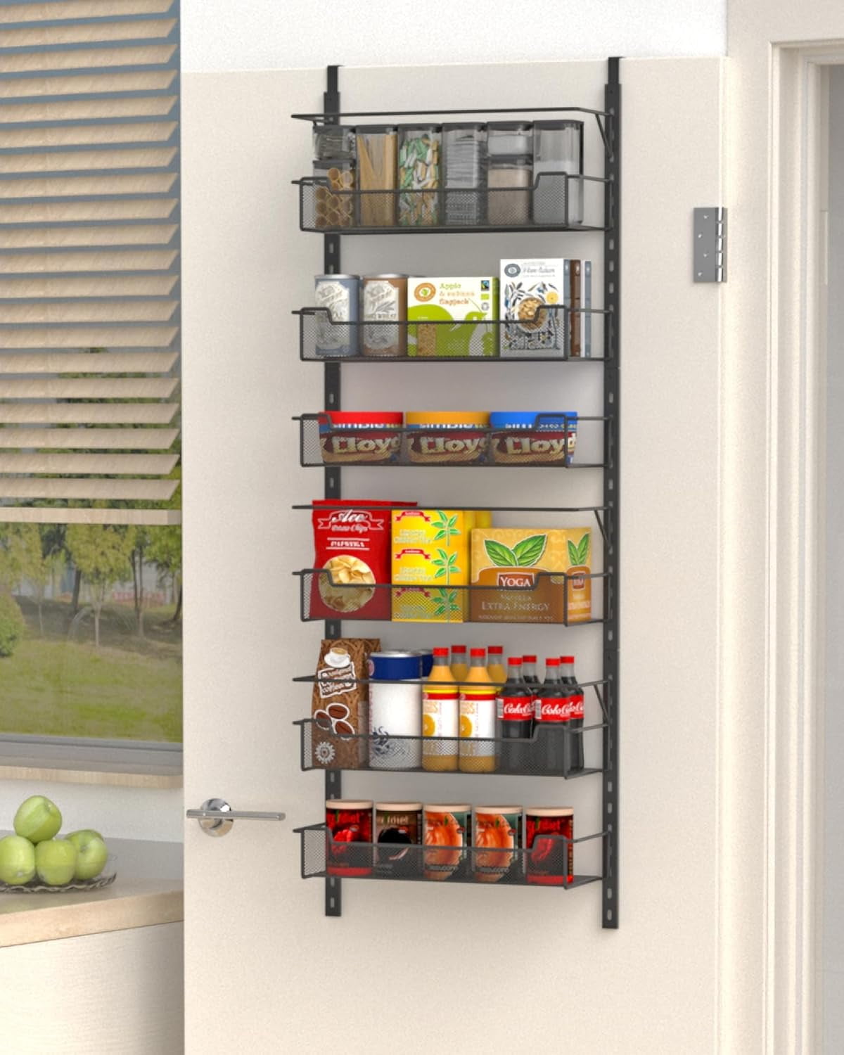 Over the Door Pantry Organizer, 6-Tier Over the Door Organizer with ...