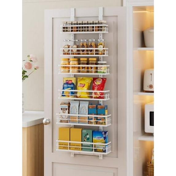 Over the Door Pantry Organizer, 6 Tier Pantry Door Organizer with ...