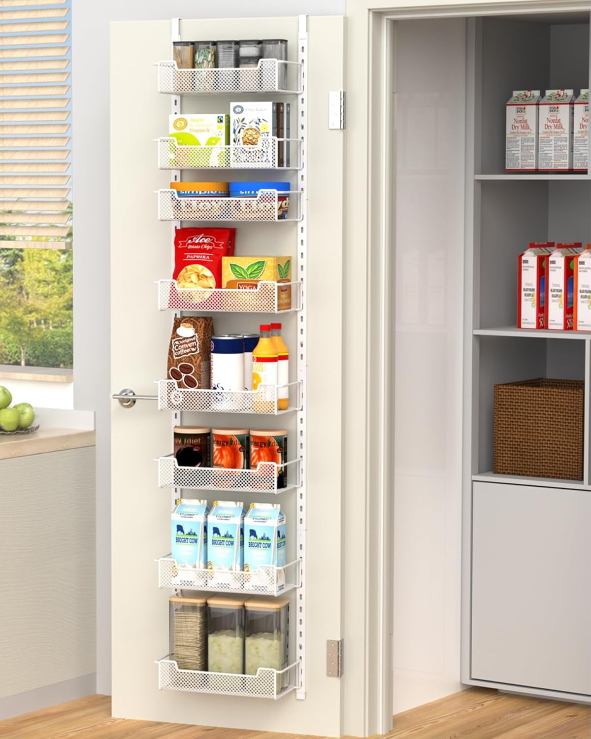 Over the Door Pantry Organizer, 8-Tier Over the Door Organizer with ...