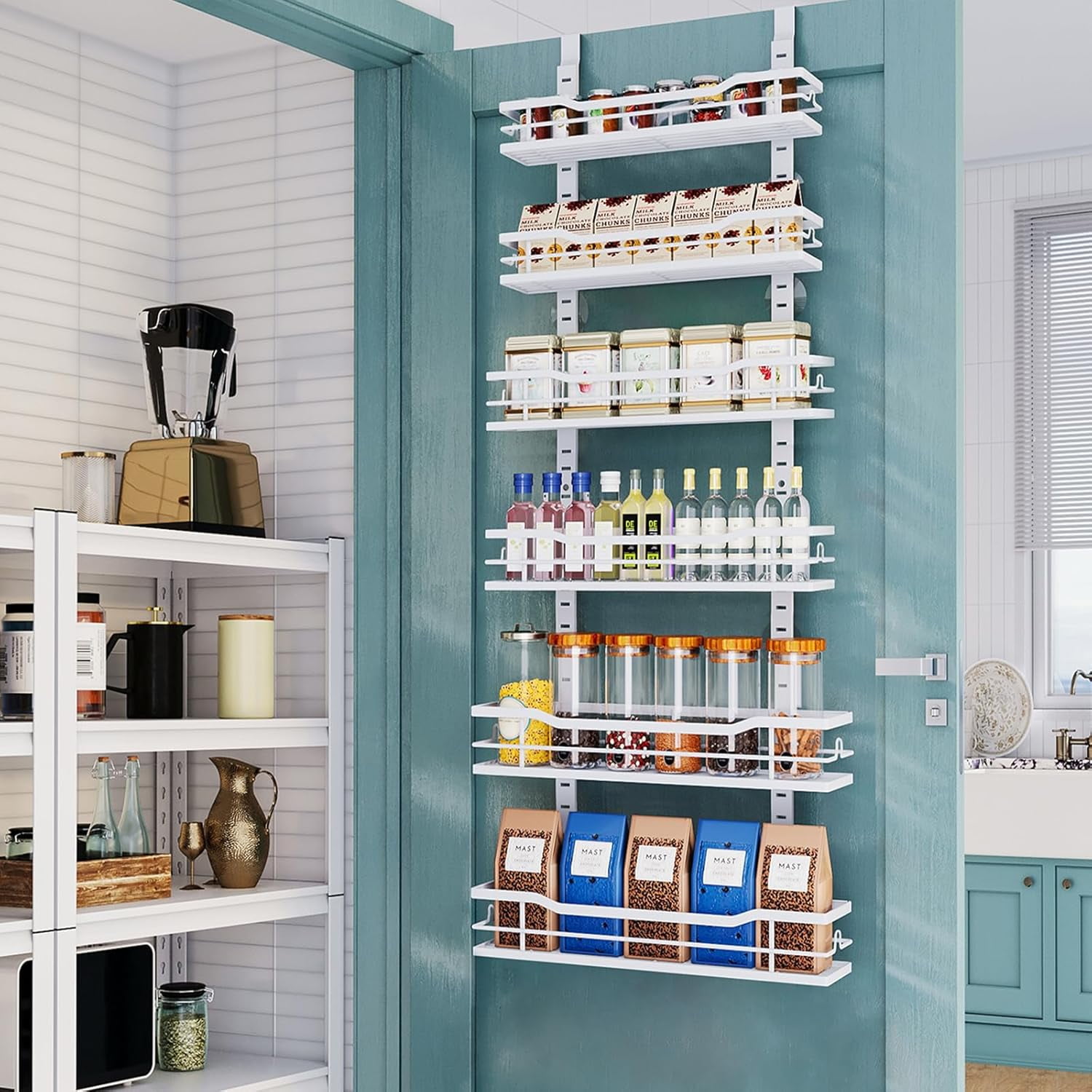 Over The Door Pantry Organizer，9-Tier Over The Door Organizer with ...