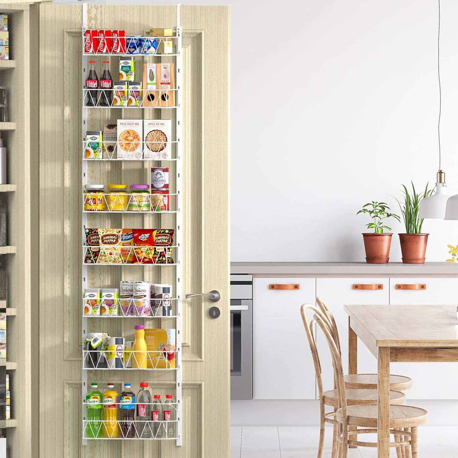 Over The Door Pantry Organizer, Kitchen Organizers and Storage - 8-Tier ...