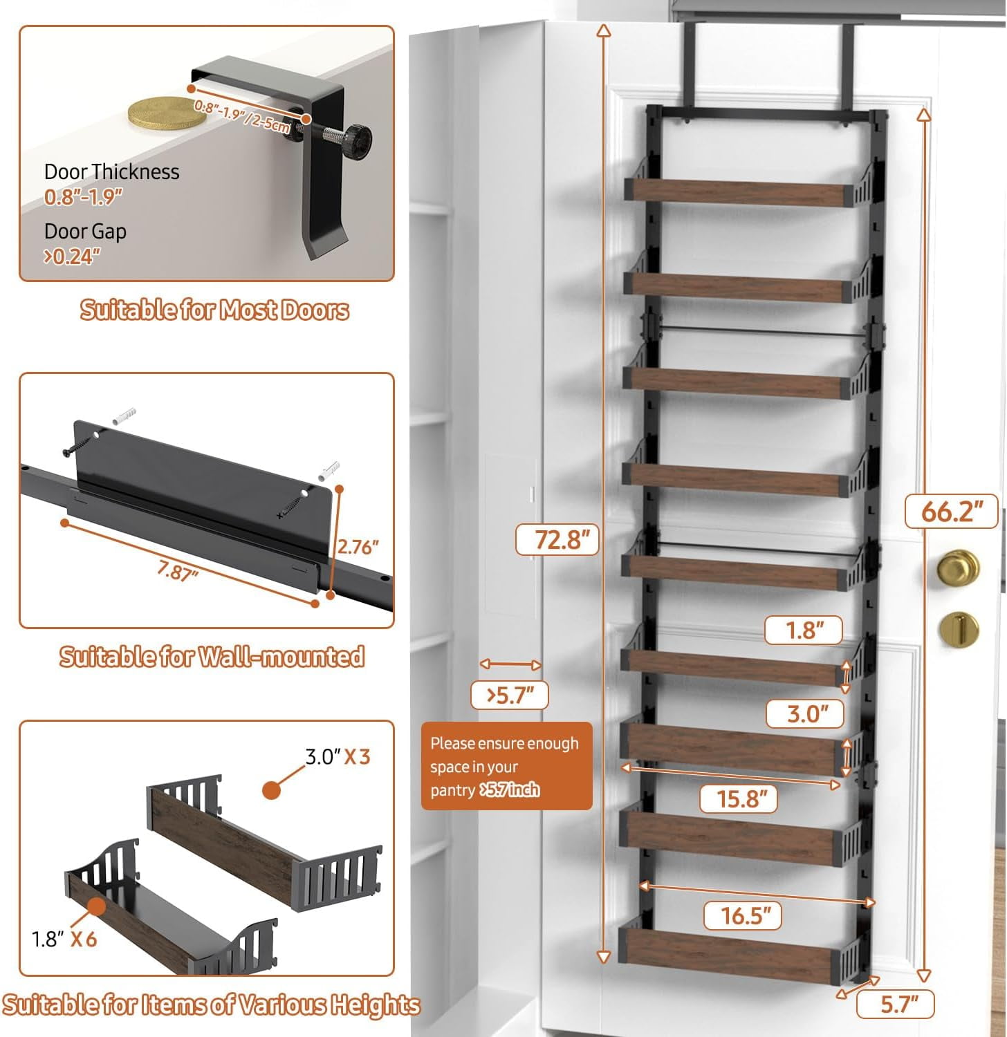 Over the Door Pantry Organizer: Pantry Organization and Storage with ...