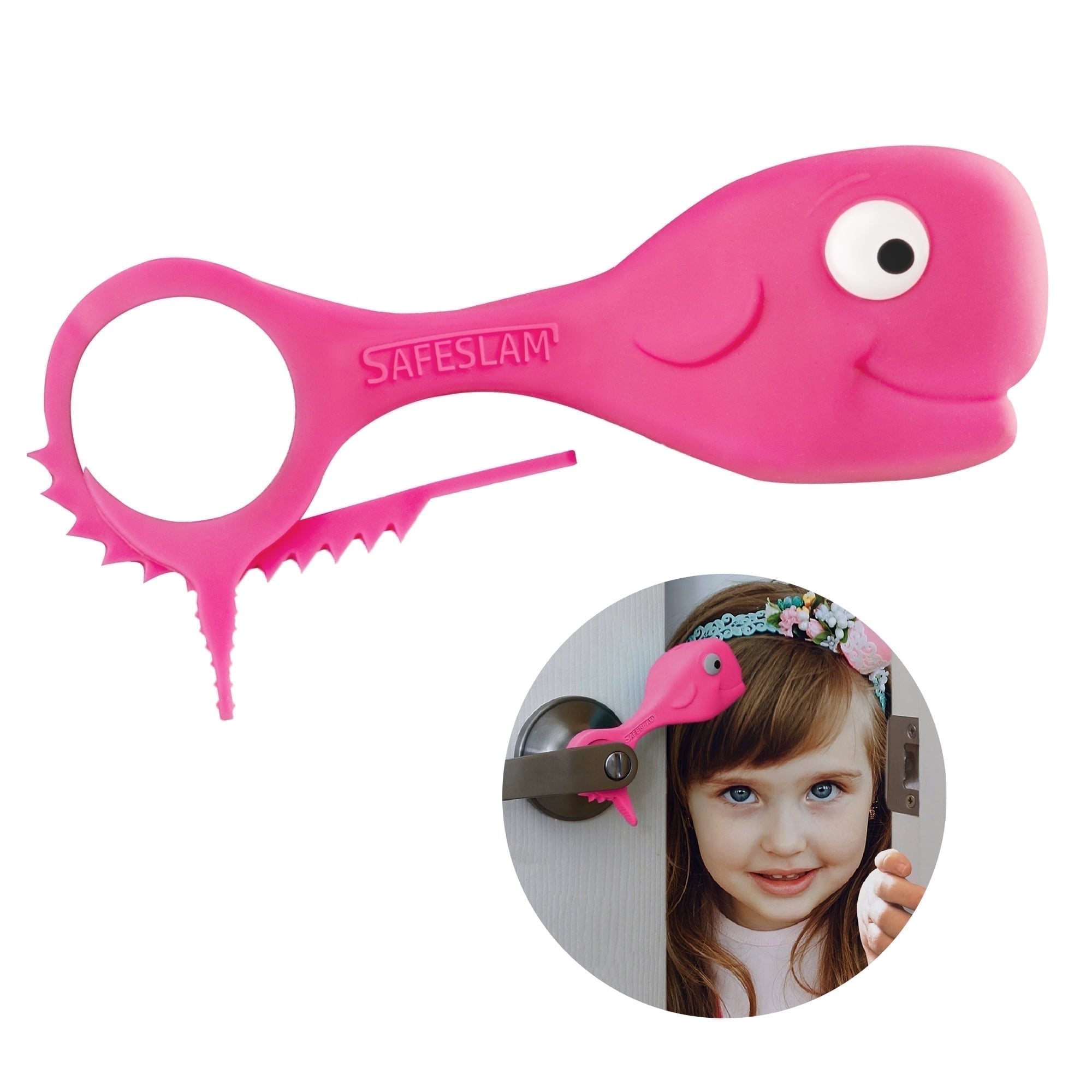 SafeSlam Whale Door Pinch Guard - Child & Pet Safety, Stays on Closed ...