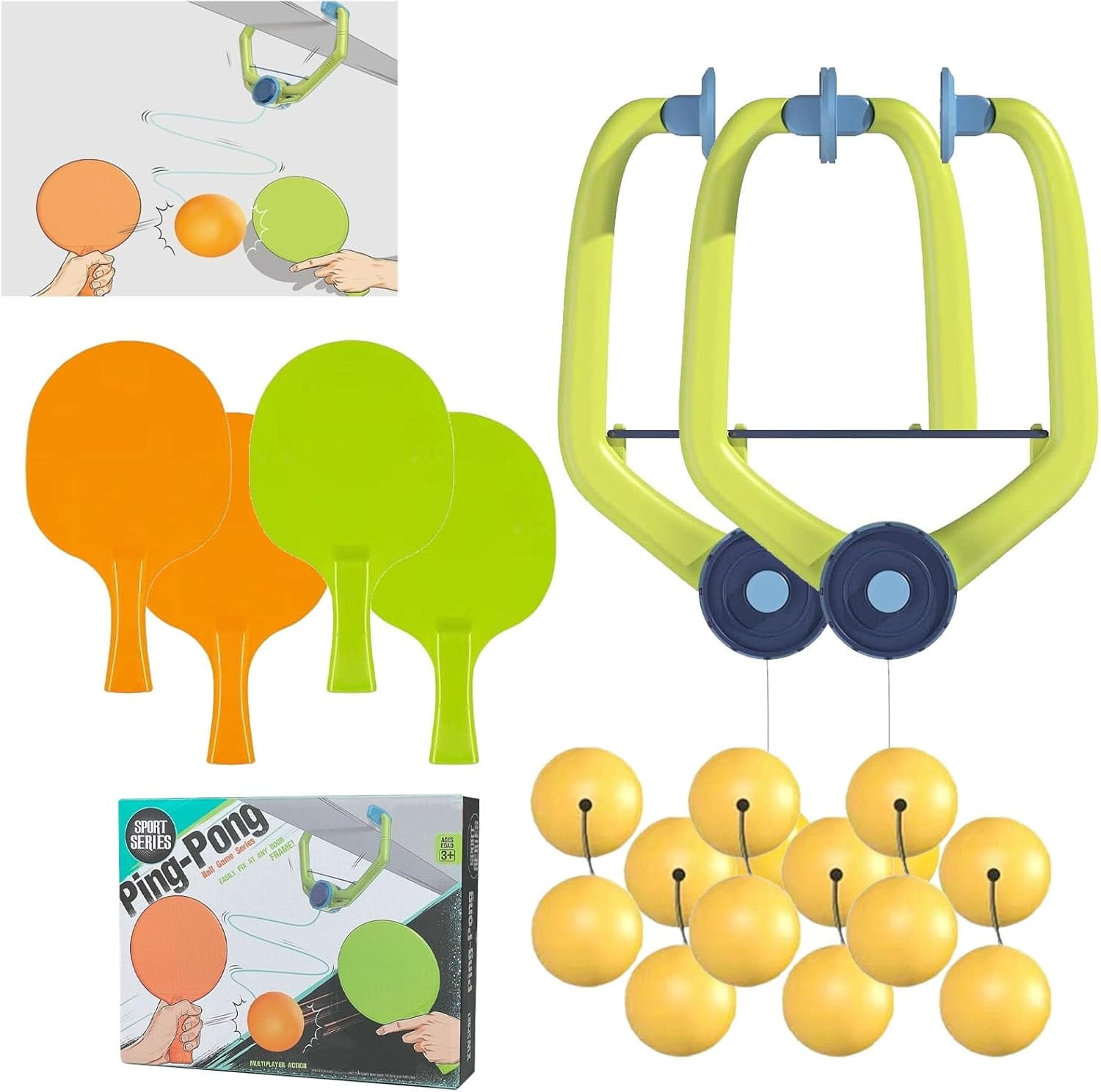 Door Ping Pong Game Over The Door, Adjustable Doorway Game Pingpong ...