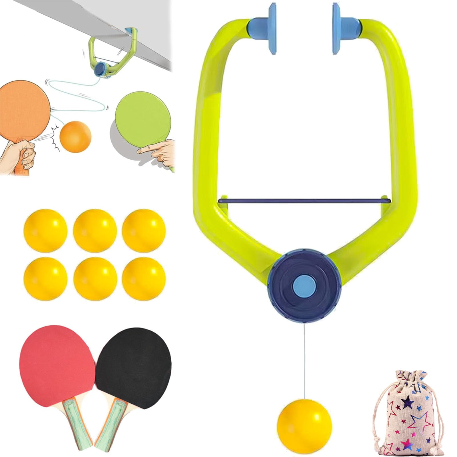 Door Ping Pong Game, Doorway Ping Pong with Racket and Balls ...