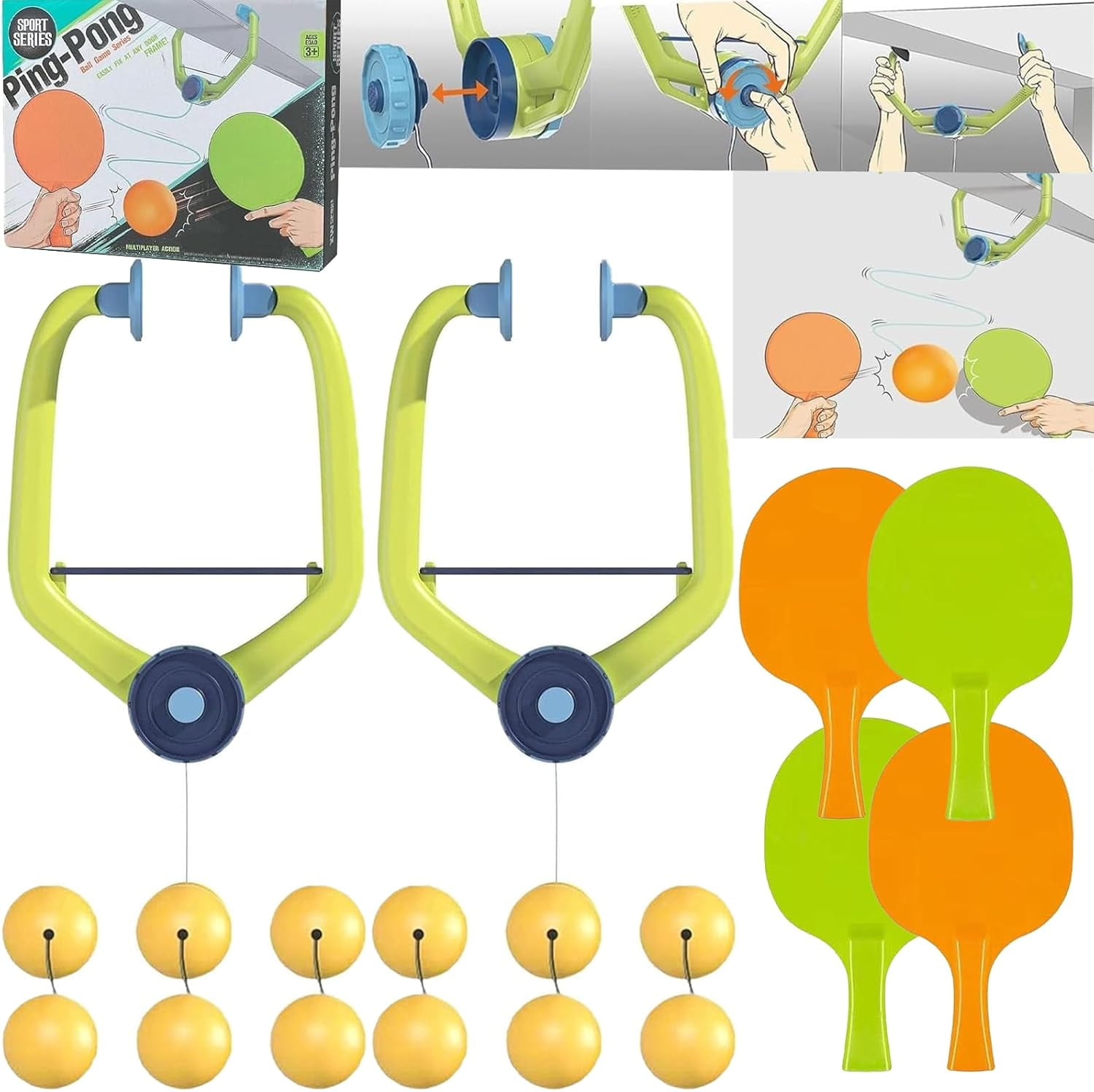 Door Ping Pong Game Over The Door, Adjustable Doorway Game Pingpong ...