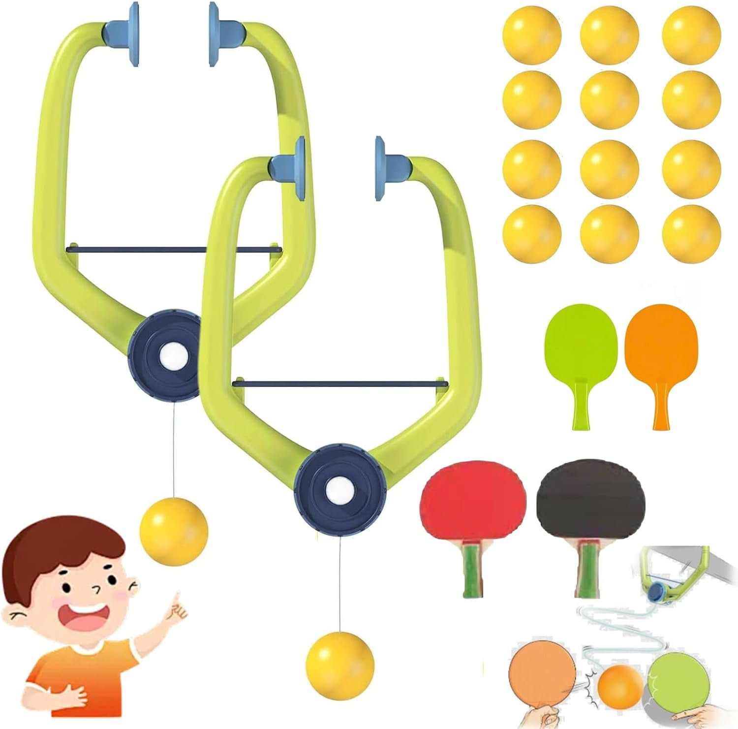 Door Ping Pong Game,Table Tennis Set, Door Pong Game for Kids with ...