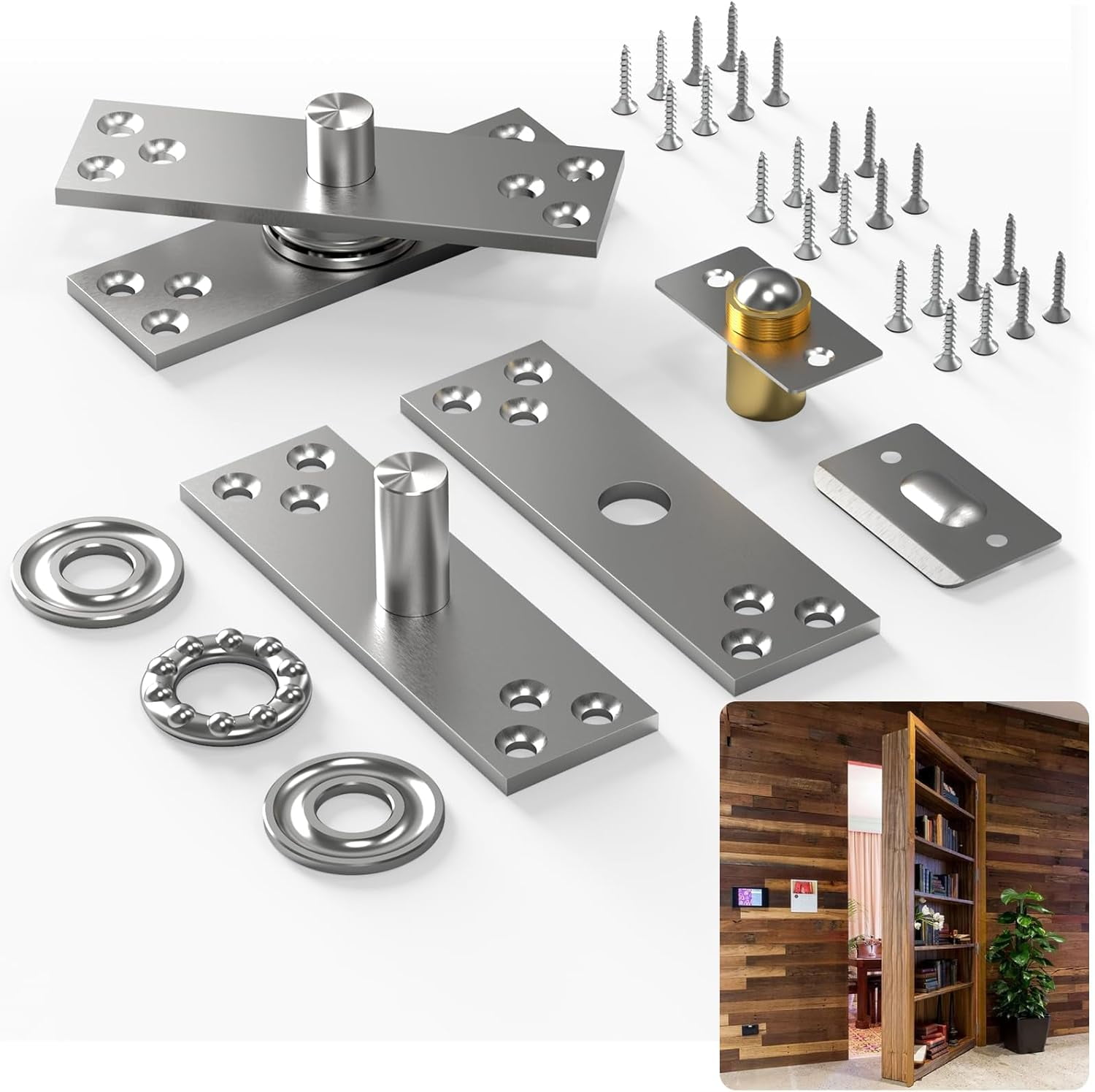 Door Pivot Hi, Hidden Door Hi for Max 300 lb Secret Door, Heavy Duty ...