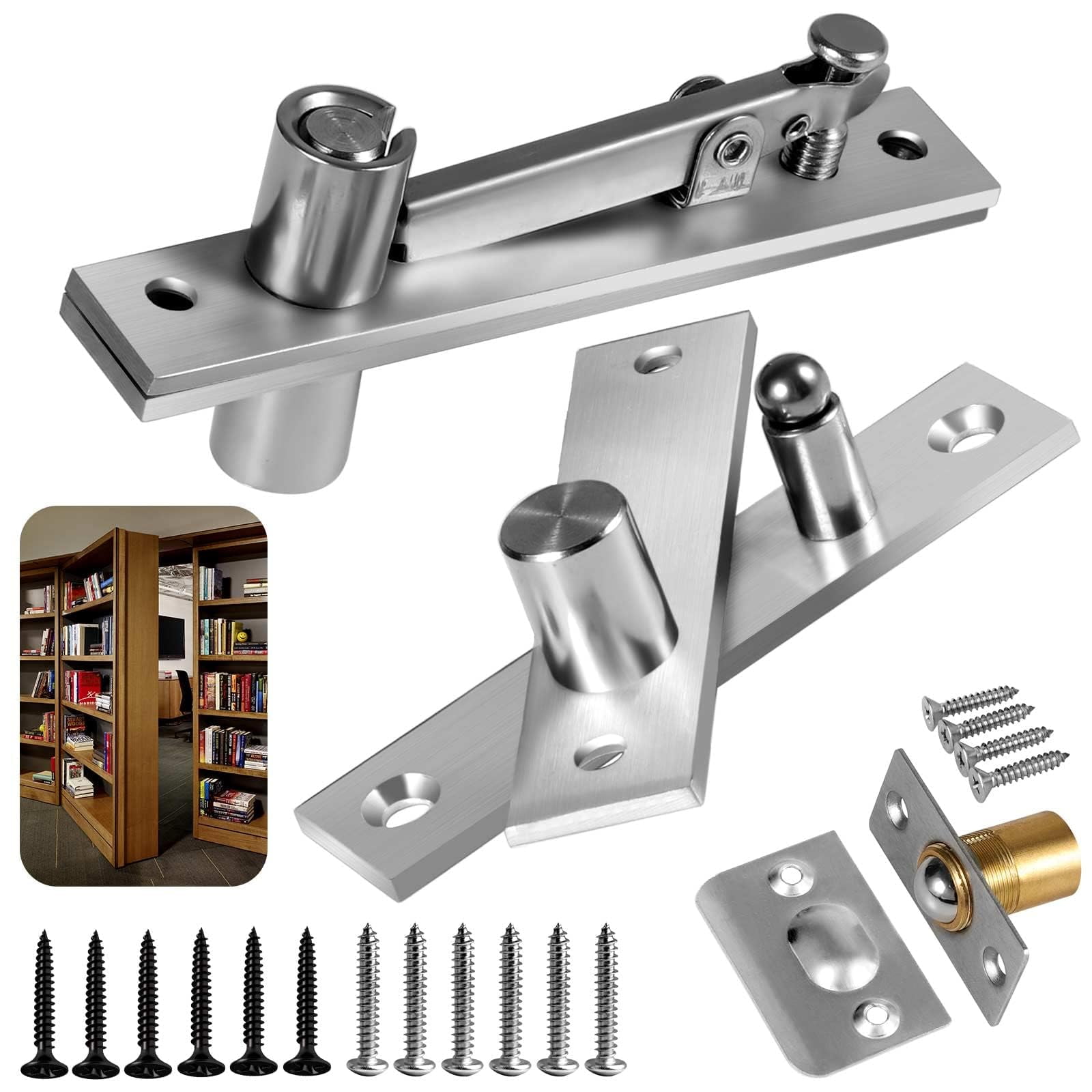 Door Pivot Hinges,Invisible Hinge System with Ball Catch Hardware for ...