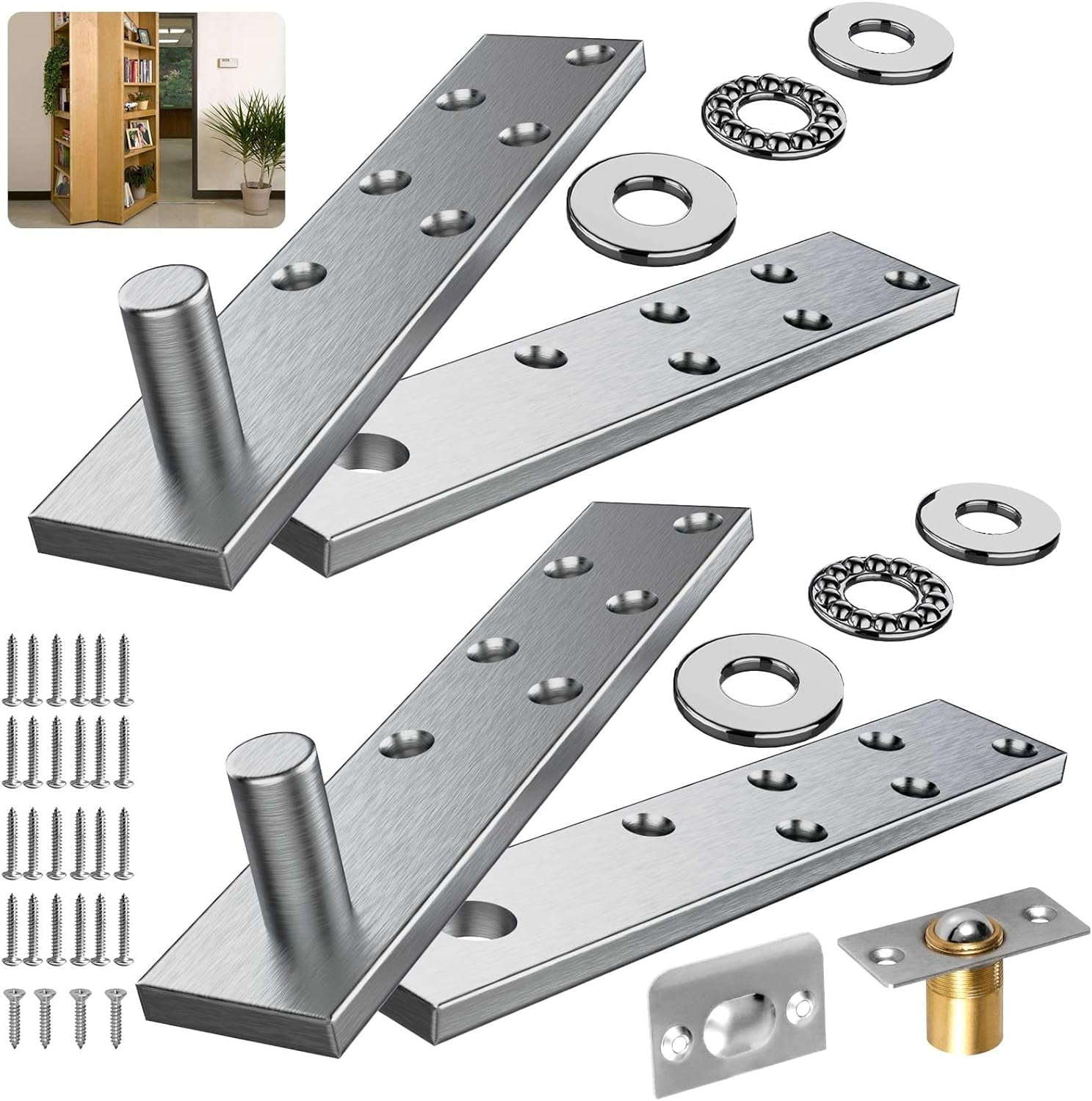 Door Pivot Hinges,Invisible Pivot Hinge System with Door Ball Catch ...