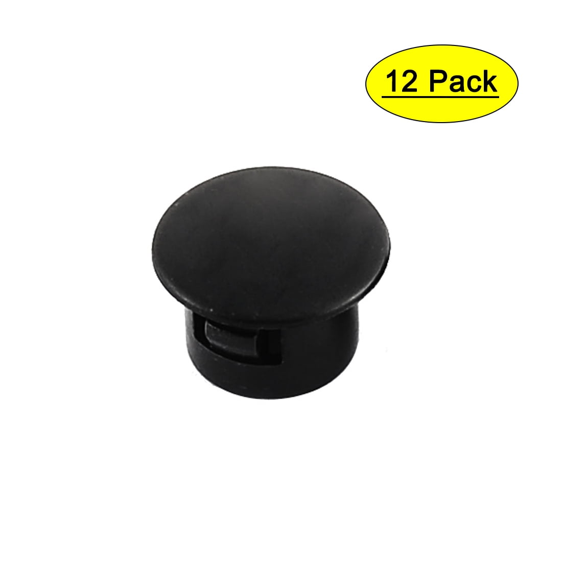 Door Plastic Mounting Locking Hole Plugs Button Cover Black 13mm Dia ...
