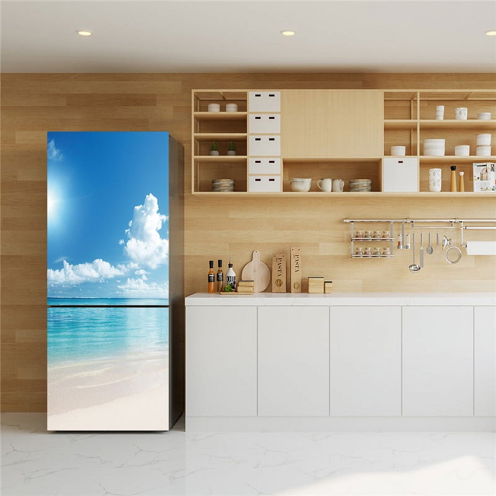 Door Poster For Refrigerator Pink Crystal Rose Home Decorative Fridge ...